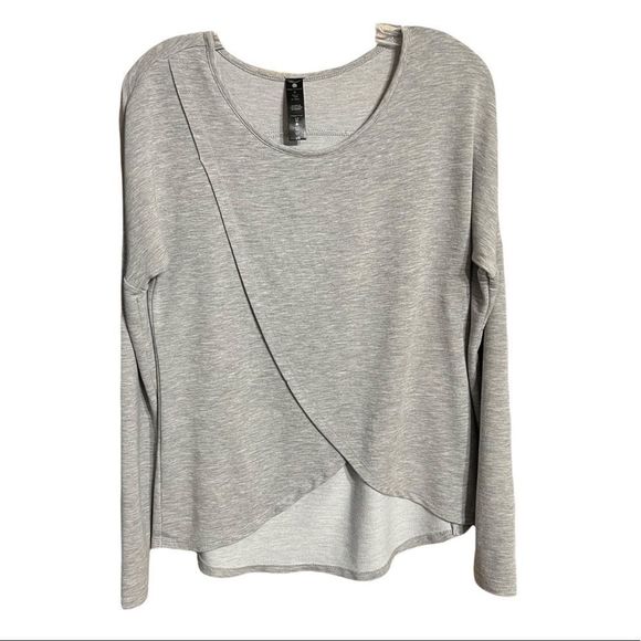 Yogalicious | Tops | Yogaliciousheather Grey Open Cross Front Long ...